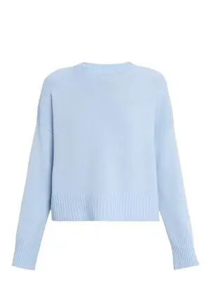 Lafayette 148 New York Boxy Crewneck Cashmere Sweater - Bluebell