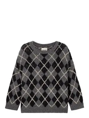 Khaite Colt Argyle Cashmere-jacquard Sweater - Gray