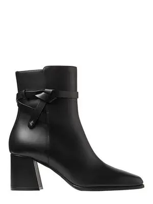 JIMMY CHOO Lawton Calf Leather Ankle Boots - Black