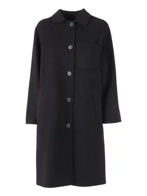 Max Mara Collared Coat - Black