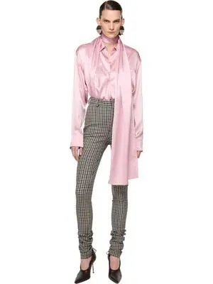 Acne Studios Layered Satin Button-up Blouse - Pastel Pink