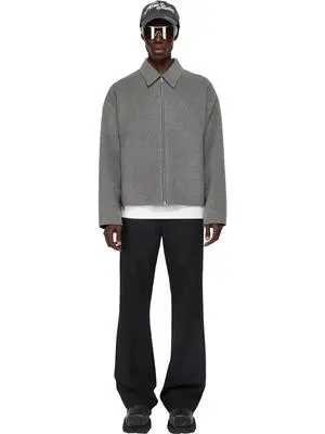 Acne Studios Wool Zipper Jacket - Grey Melange