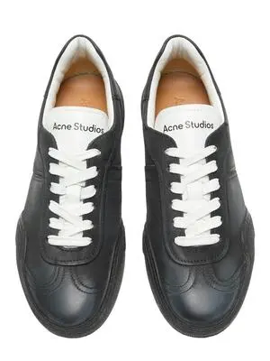 Acne Studios Lace-up Leather Sneakers - Black