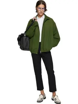 Acne Studios Washed Logo Jacket - Forest Green