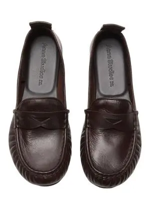 Acne Studios Leather Loafers - Dark Brown