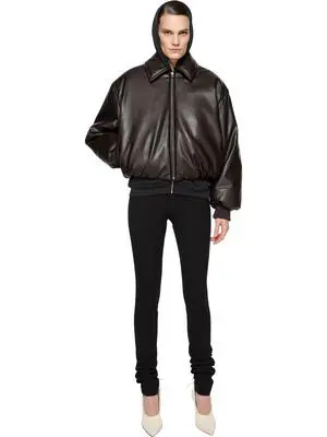Acne Studios Coated Bomber Jacket - Dark Brown