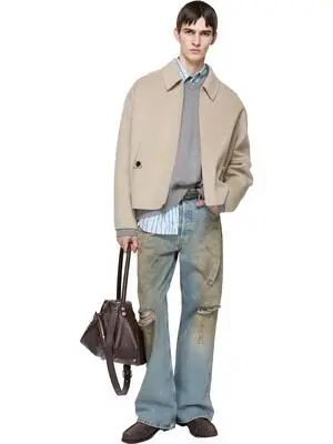 Acne Studios Cashmere-blend Jacket - Oatmeal Melange
