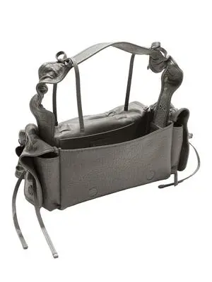 Acne Studios Multipocket Grained Leather Bag - Cold Grey