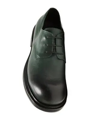 Acne Studios Lace-up Derby Leather Shoes - Dark Green