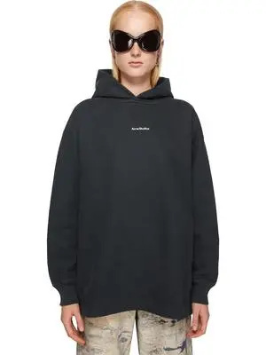 Acne Studios Logo Hooded Sweatshirt - Black