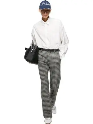 Acne Studios Wool Check Trousers - Black,white