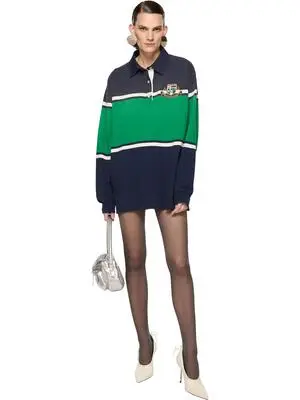 Acne Studios Polo Jersey Dress - Navy,green