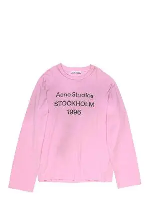 Acne Studios Logo T-shirt Relaxed Fit - Cotton Candy Pink