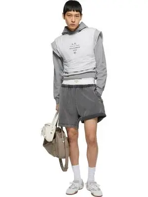 Acne Studios Cotton Fleece Shorts - Faded Black