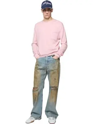 Acne Studios Cashmere Crewneck Knit - Soft Pink