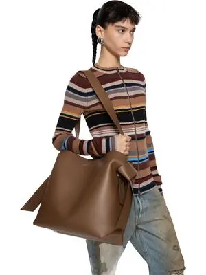 Acne Studios Musubi Midi Shoulder Bag Camel Brown