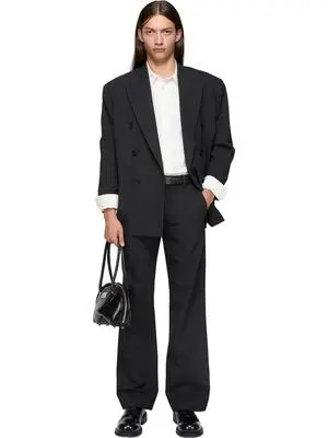 Acne Studios Pinstripe Wool-blend Trousers - Black