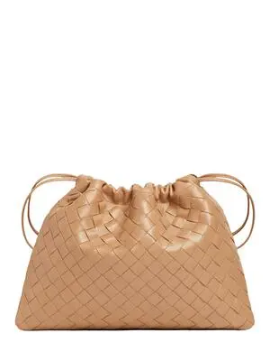 Bottega Veneta Calfskin Dustbag Clutch Neutral