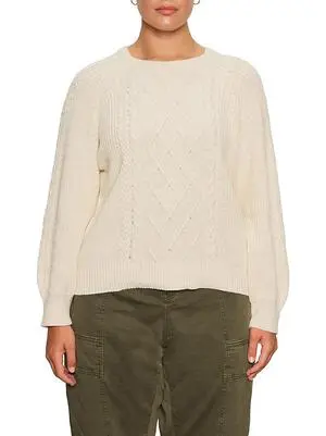 Sanctuary Nomad Cable Knit Sweater - Chalk