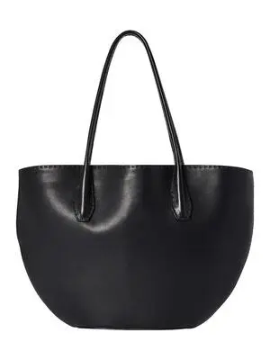 THE ROW Alger Tote - Black & Dark Brown Ans