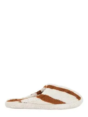 PARACHUTE Terry Stripe Slippers - Bone & Tobacco