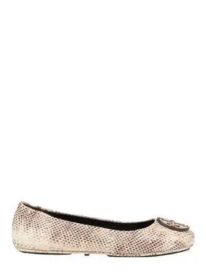Tory Burch Ballet Flats In Goatskin Leather - White