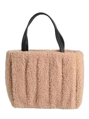 THEMOIRE Leather And Bouclé Shopper Bag - Beige