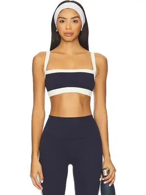 Splits59 Splits59 Monah Rigor Sports Bra In Indigo & Crme In Navy. Indigo & Creme