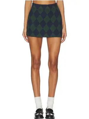 Show Me Your Mumu Cher Mini Skort - Oxford Argyle Knit