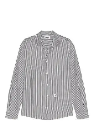KROST Embroidered Striped Shirt - Black