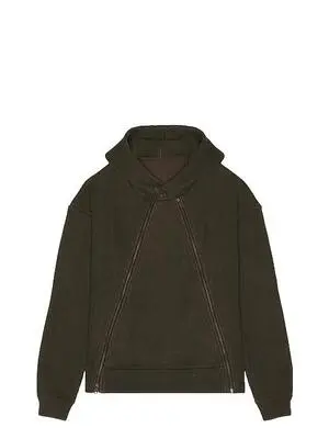 ISA BOULDER Triangle Zip Hoodie - Swamp