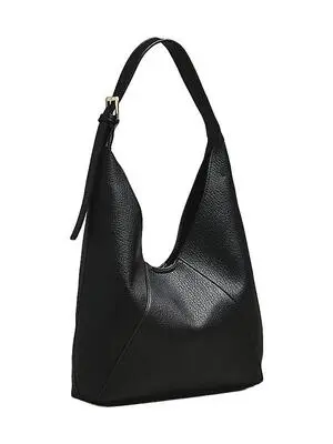 MALI + LILI Vegan-leather Triangle Shoulder Bag - Black