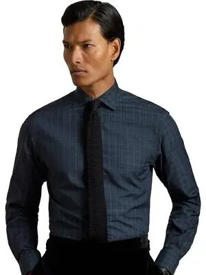 Ralph Lauren Micro-plaid Poplin Shirt - Mini Blackwatch