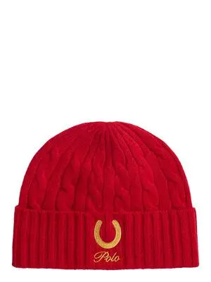 Ralph Lauren Cable-knit Wool Beanie - Rl 2000 Red