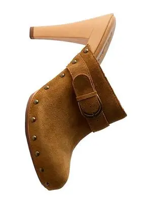 CANDIE'S Buckle Clogs - Tan Suede