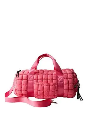 Free People FP Movement Quilted Duffle Bag Bubblegum