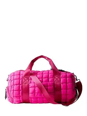 Free People Quilted Duffle Bag Candy Pink