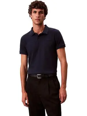 Calvin Klein Liquid Touch Polo Shirt - Dark Sapphire