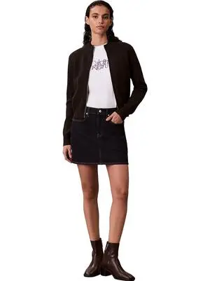 Calvin Klein Denim Mini Skirt - Ck Classic Rinse