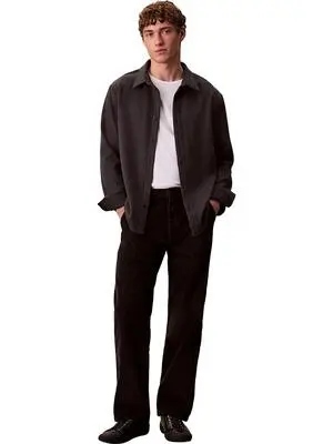Calvin Klein 90s Straight Corduroy Chino Pants - Black