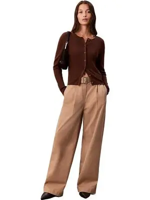 Calvin Klein Belted Tailored Pants - Amphora