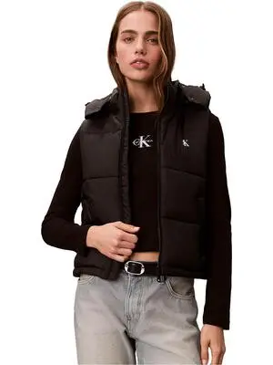 Calvin Klein Calvin Klein Jeans Nylon Monogram Puffer Vest Black