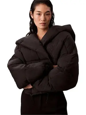 Calvin Klein Wrap Puffer Jacket - Black