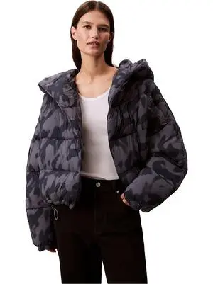 Calvin Klein Wrap Puffer Jacket - Smoked Turbulence