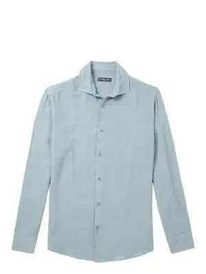 Frescobol Carioca Antonio Linen Shirt - Blue