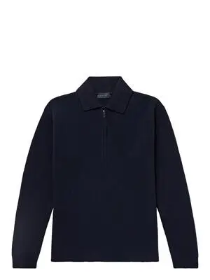 SEASE Virgin Wool And Cashmere-Blend Half-Zip Sweater