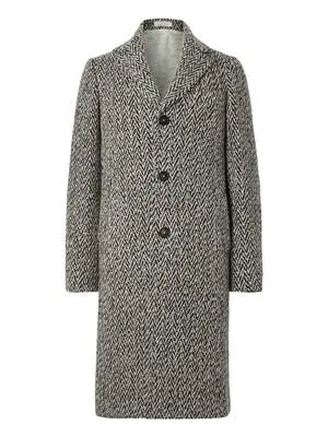 Massimo Alba Mercury Herringbone Wool-blend Coat - Neutrals