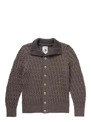 S.N.S. HERNING Stark Virgin Wool Cardigan - Brown