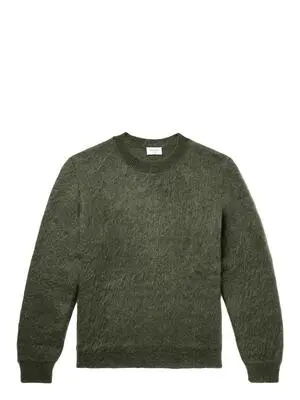 Saint Laurent Slim-fit Mohair-blend Sweater - Green