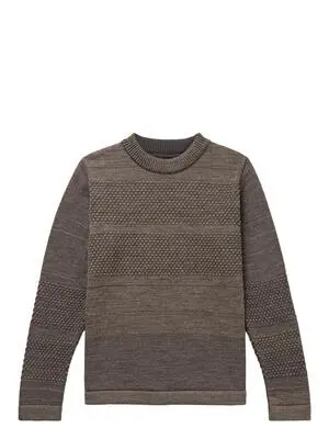 S.N.S. HERNING Fisherman Wool Rollneck Sweater - Brown